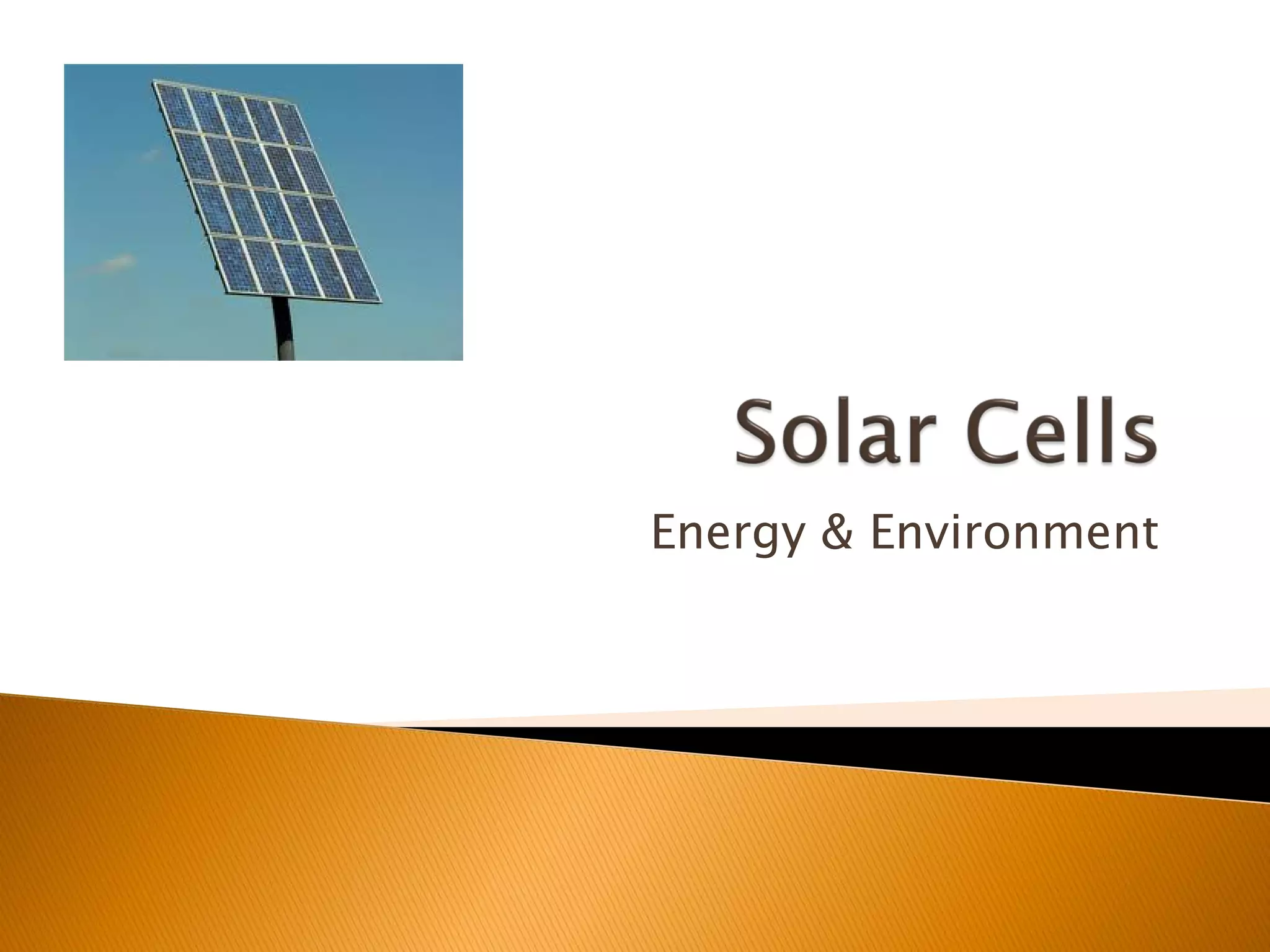 Solar cells | PPT