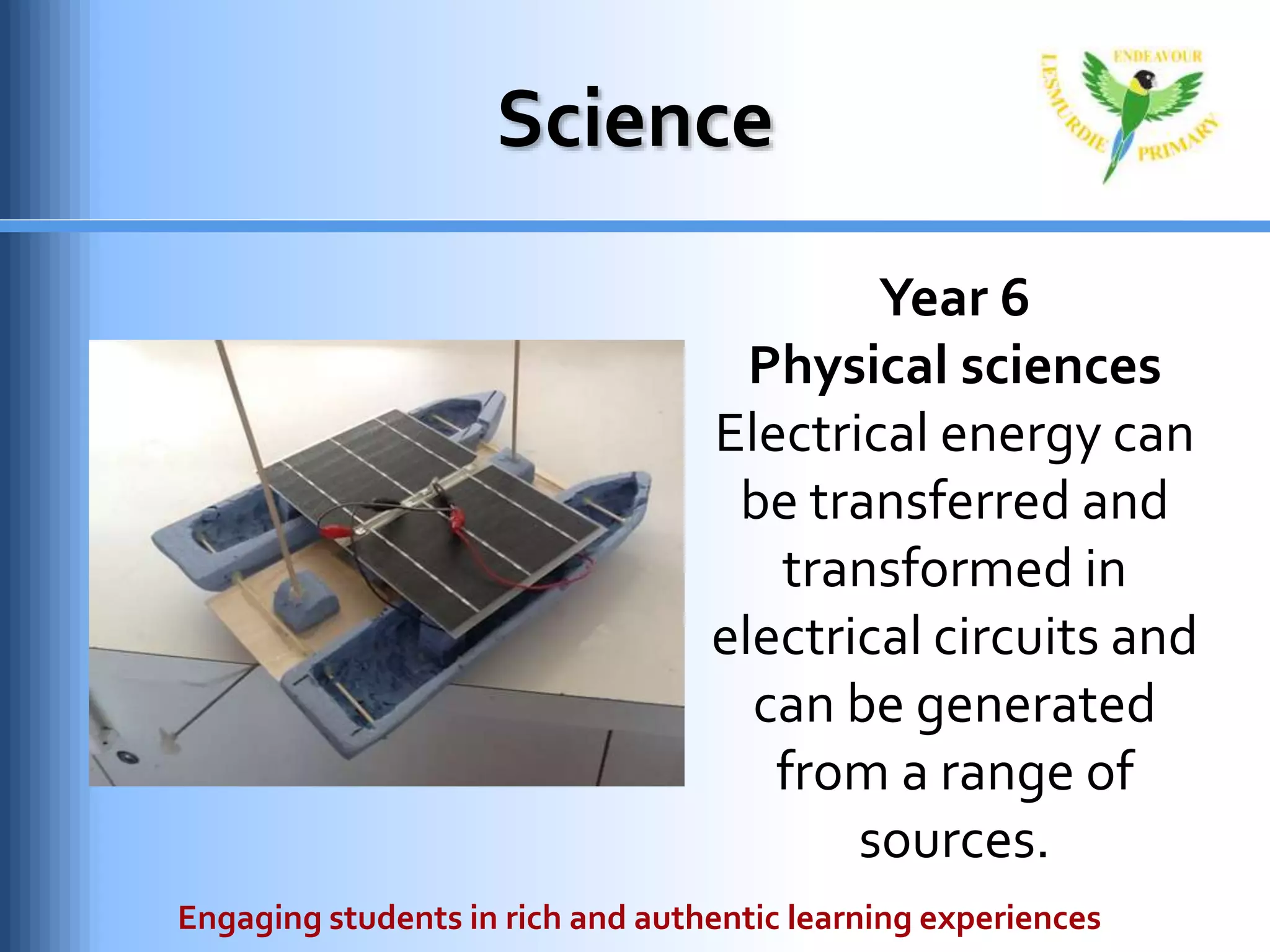 Solar Boat Challenge - Lesmurdie Primary School | PPTX