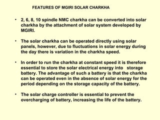 Solar charkha khadi production | PPT
