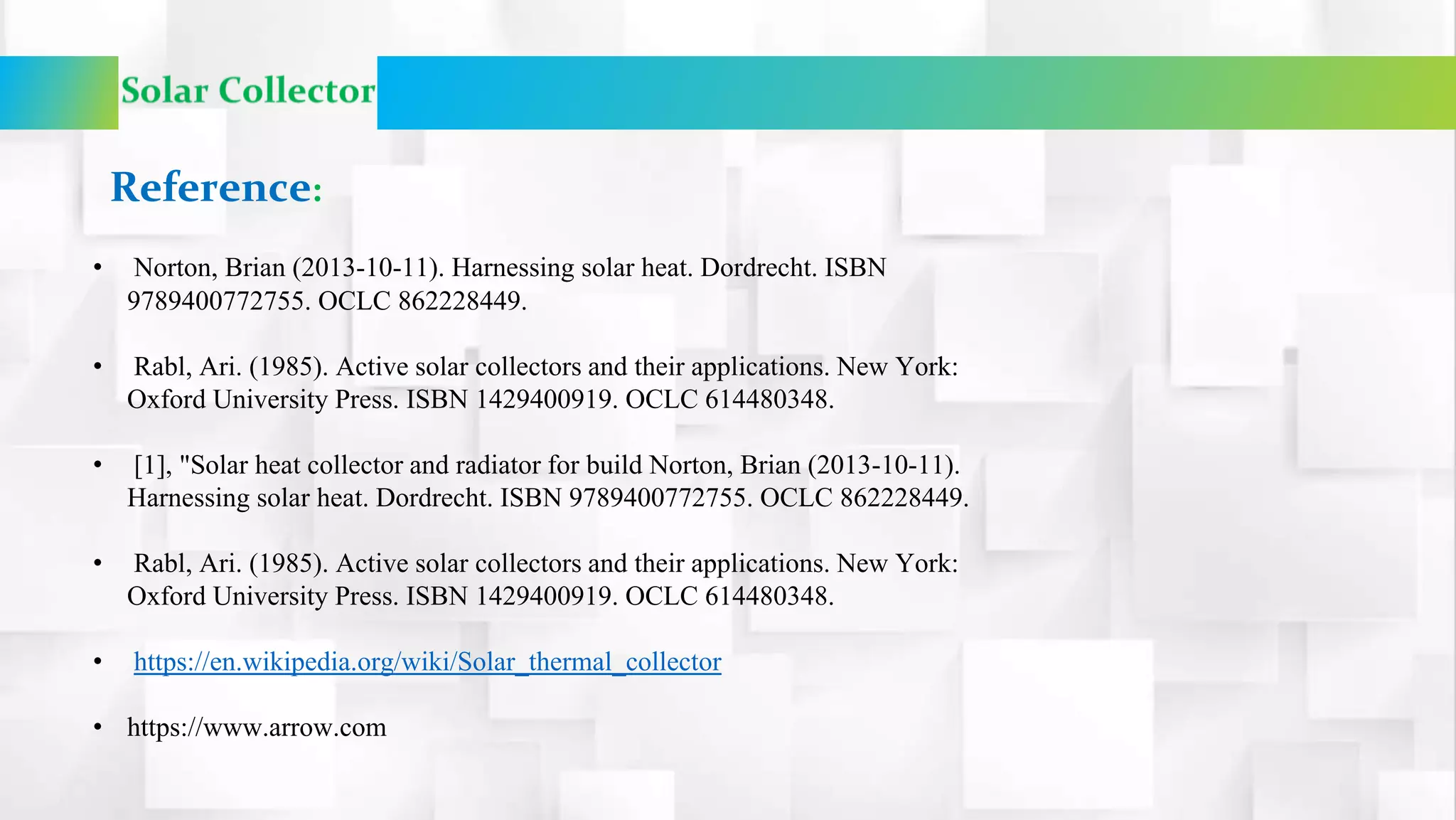 Solar collector PPT by vivek Atalkar | PPTX
