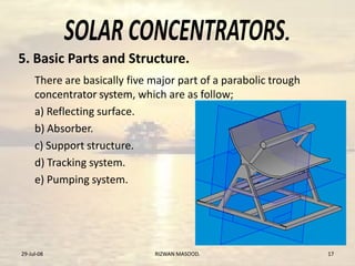 PARABOLIC TROUGH SOLAR CONCENTRATOR | PDF