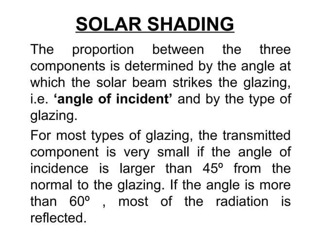 Solar control & shading devices | PPT | Indoor Environmental Quality ...