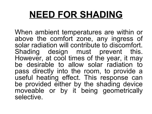 Solar control & shading devices | PPT | Indoor Environmental Quality ...