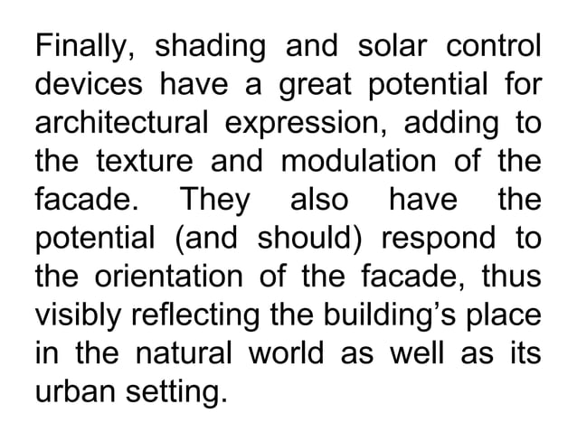 Solar control & shading devices | PPT | Indoor Environmental Quality ...