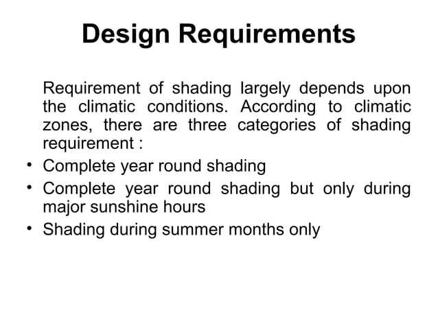 Solar control & shading devices | PPT | Indoor Environmental Quality ...
