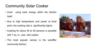 Solar cooker - Classifications and Working | PPTX