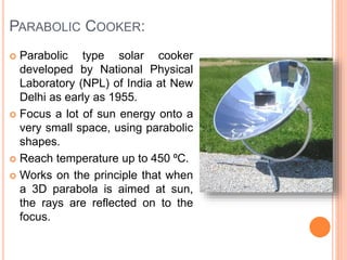 Solar cooker | PPTX