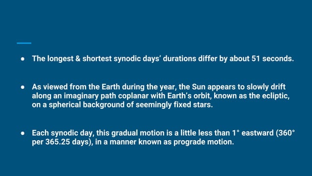 Solar Day & Sidereal Day.pptx | Astrology | Religion & Spirituality