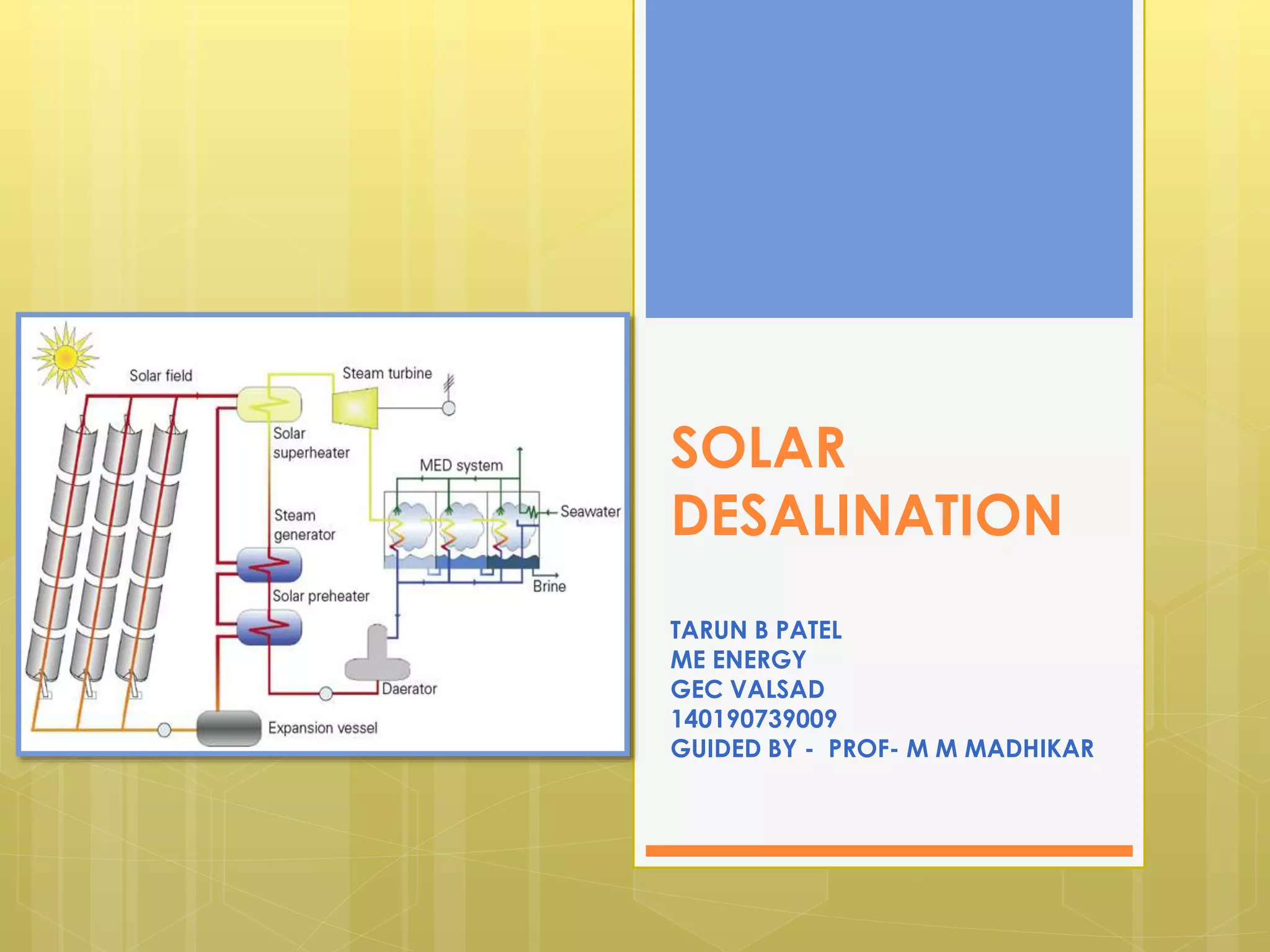 Solar desalination | PPTX