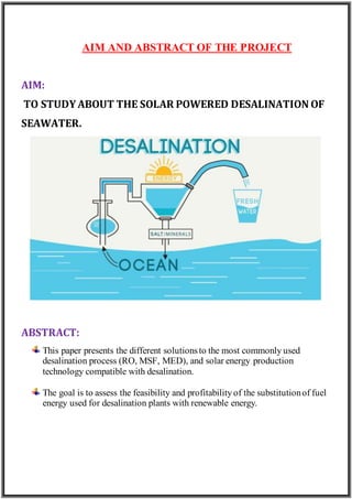 Solar desalination chemistry investigatory project class 12 cbse | DOCX