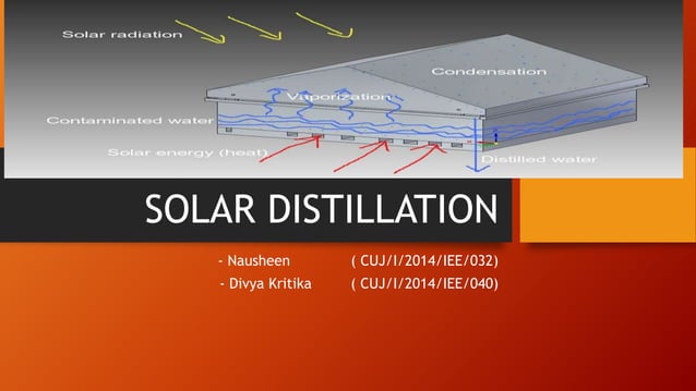 Solar distillation presentation | PPTX | Chemistry | Science