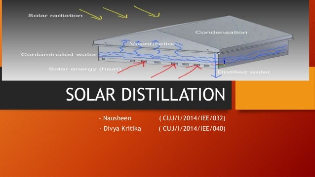 Solar distillation presentation