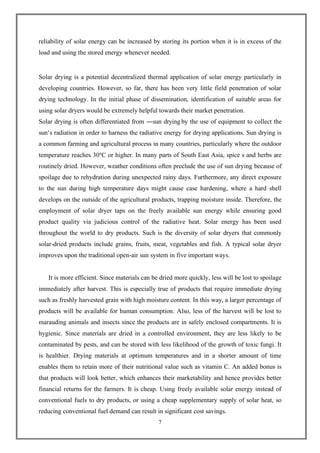 PROJECT REPORT ON SOLAR DRYER | PDF