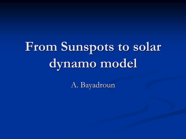 Solar dynamo1 | PPT