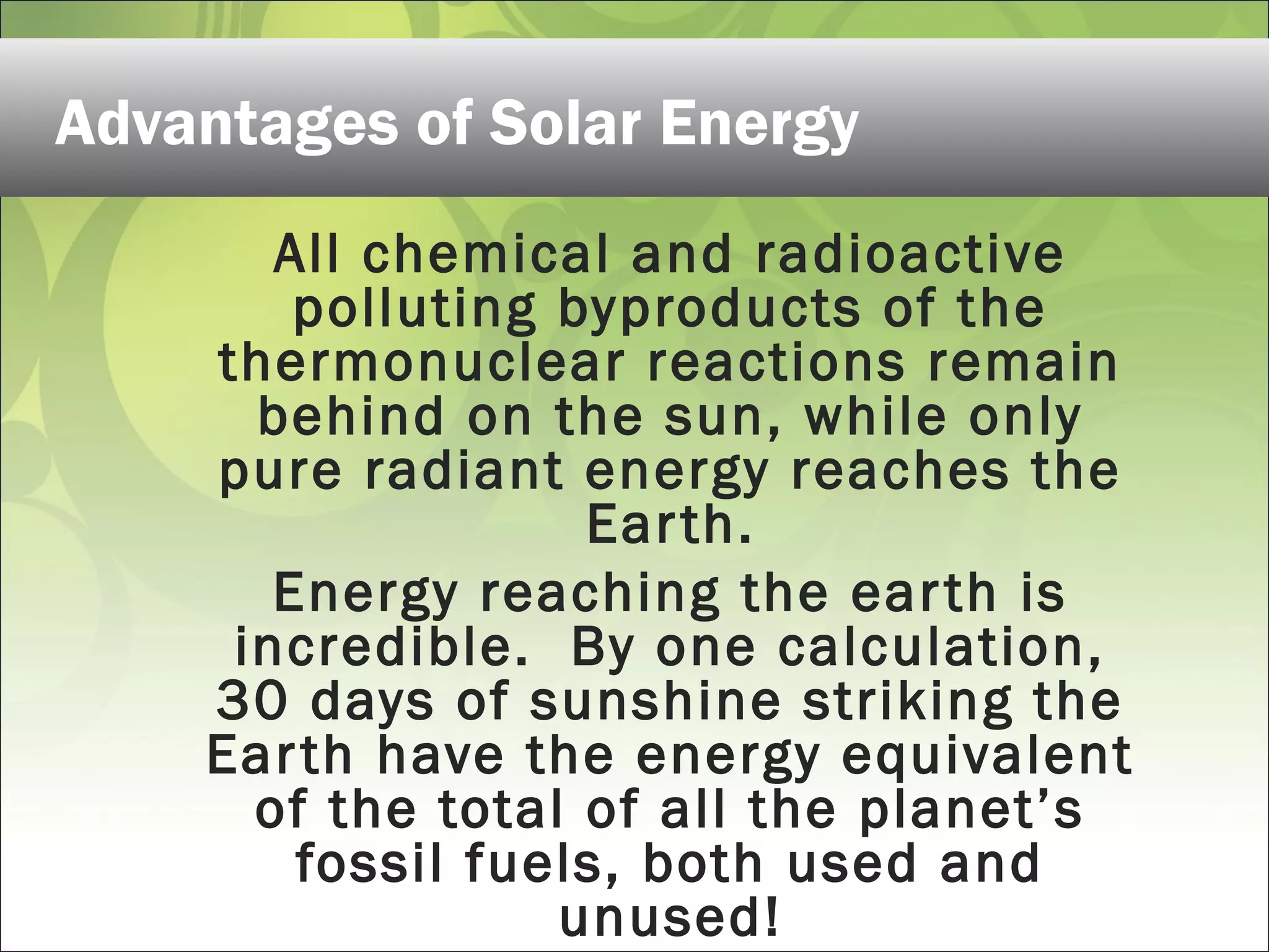 Solar energy power point presentation | PPT