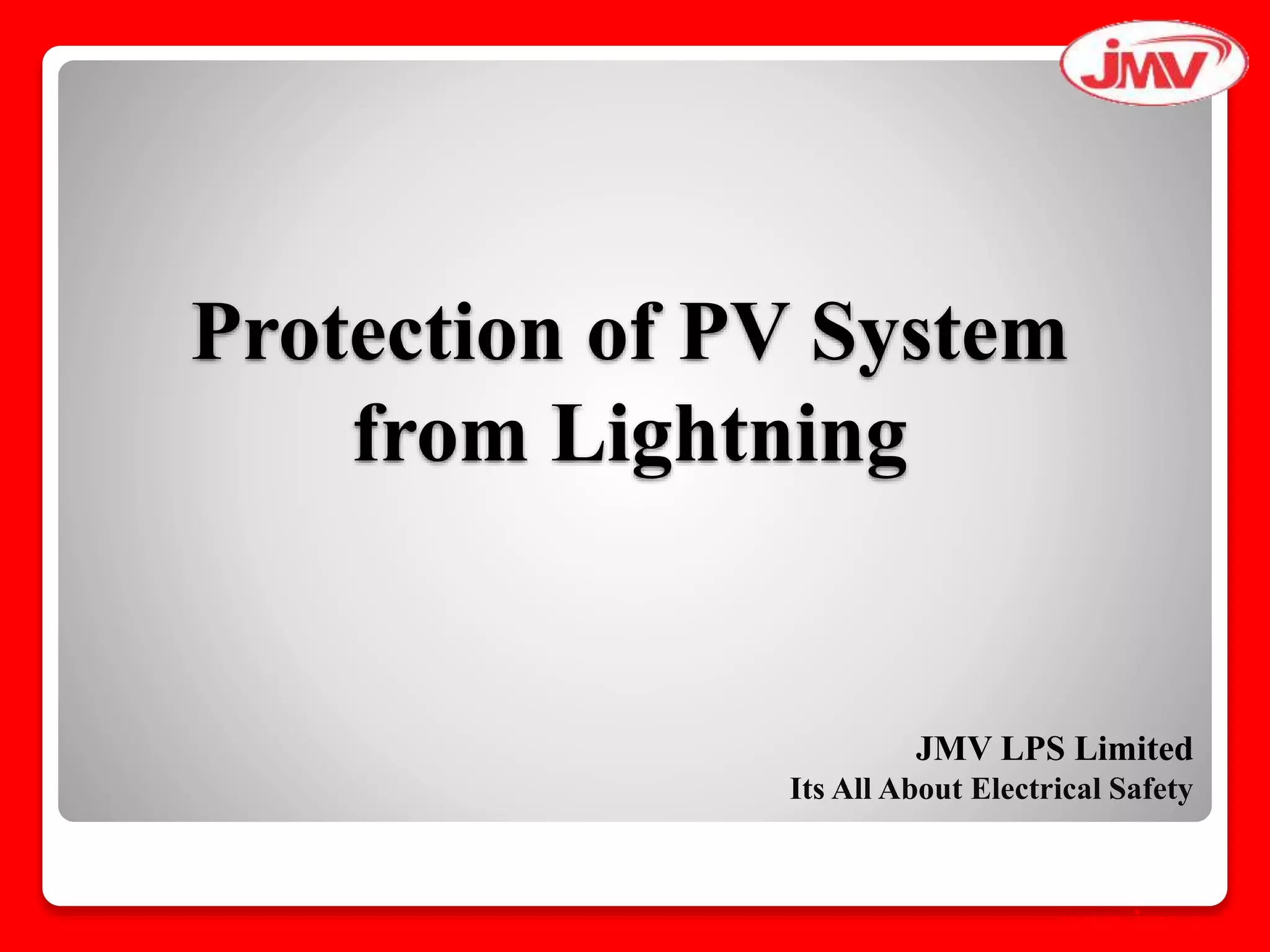 Protection of PV System From Lightning | PPTX