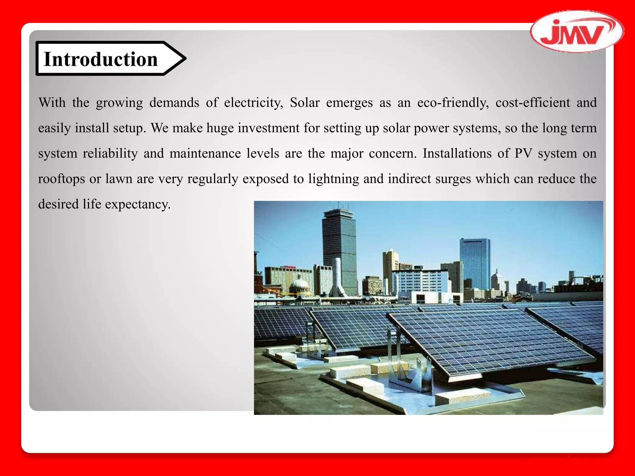 Protection of PV System From Lightning | PPTX