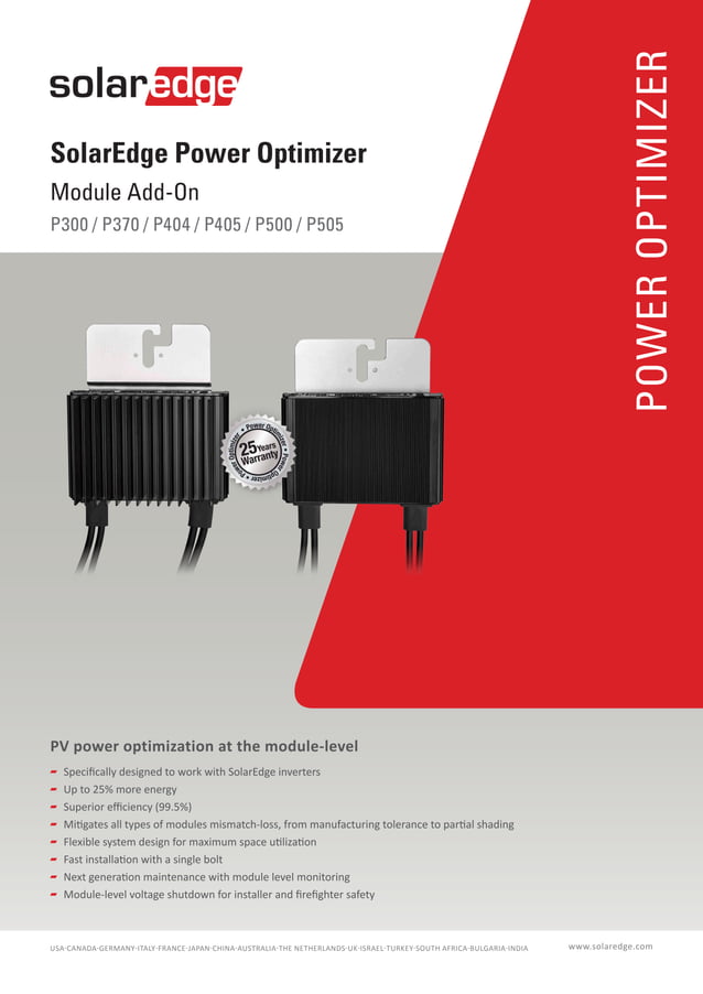 Solaredge optimizer-datasheet | PDF