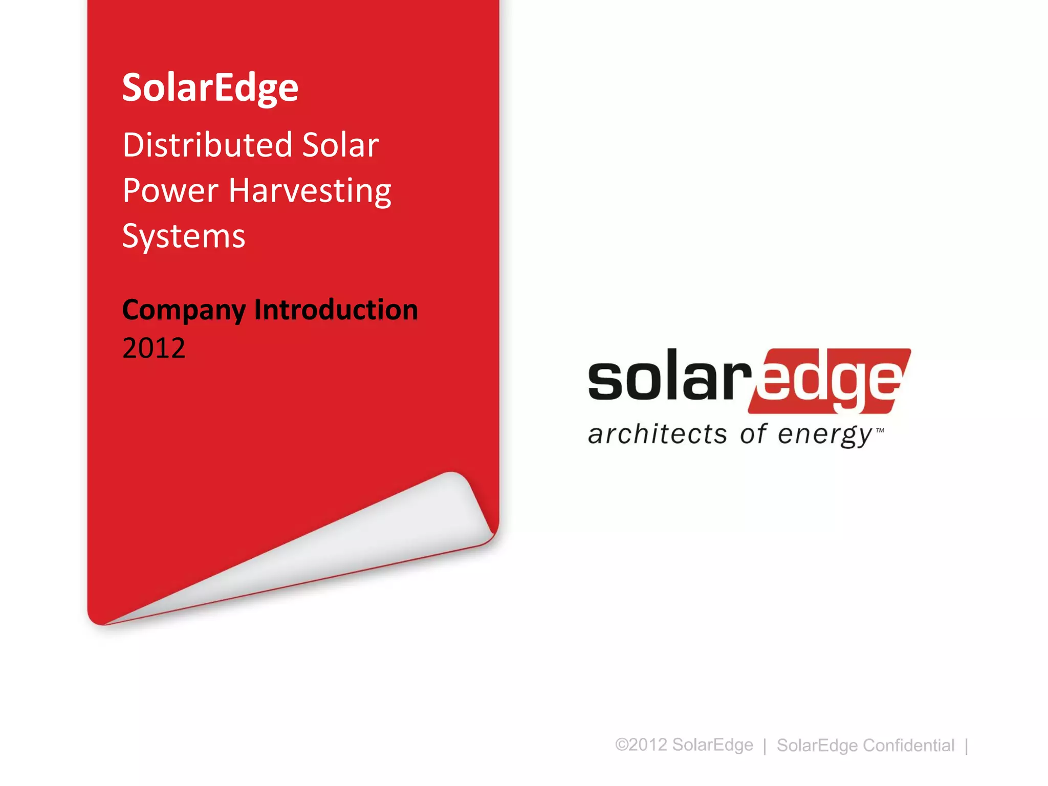 SolarEdge Company Presentation | PDF