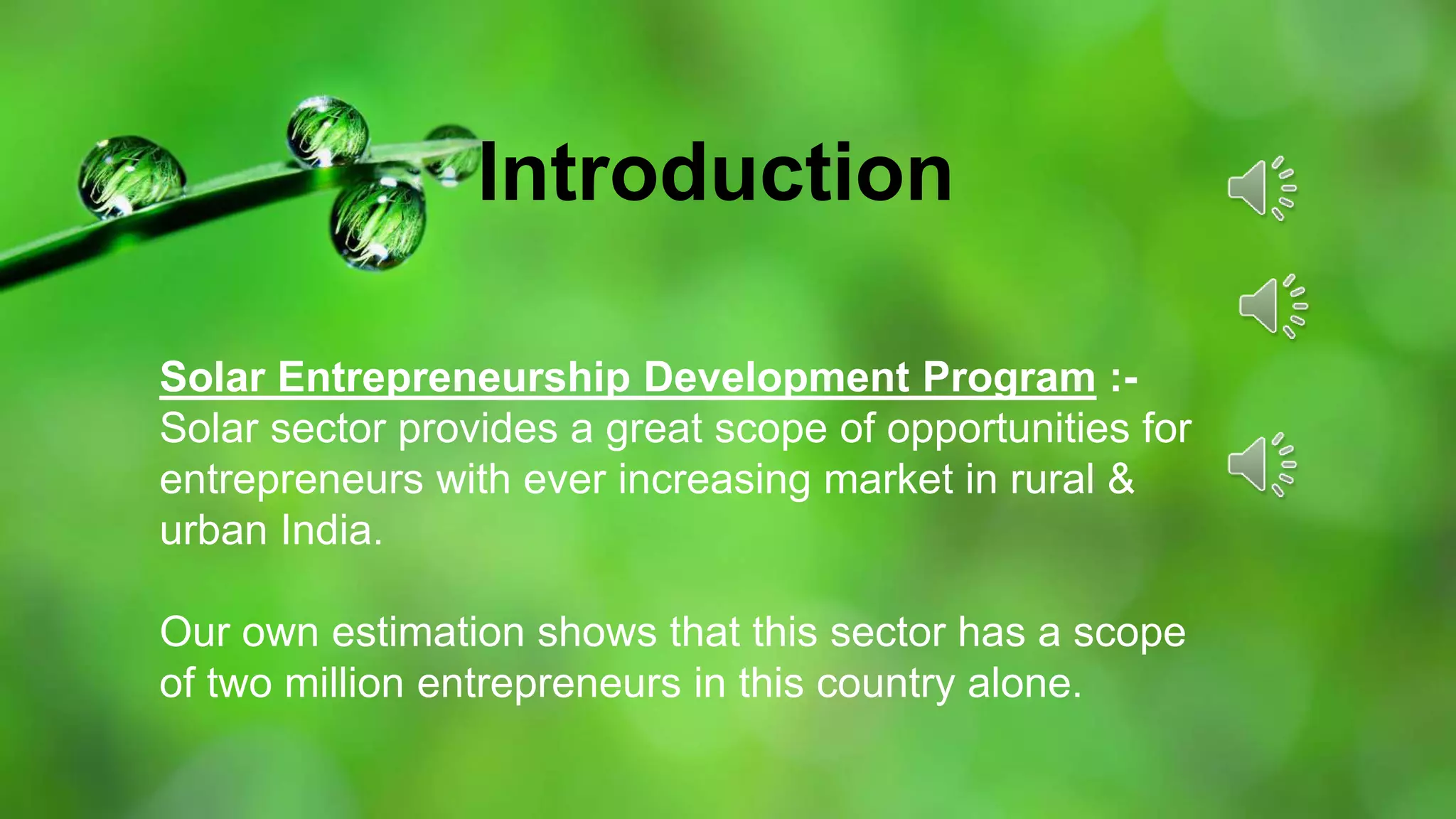 Solar Entrepreneur Development Program | PPTX