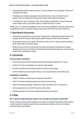 Hybrid Inverter Import/Export Meter Guide: CT Clamp Monitoring, Self ...