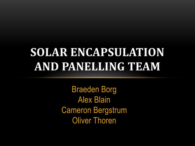 Solar Encapsulation Powerpoint | PPT