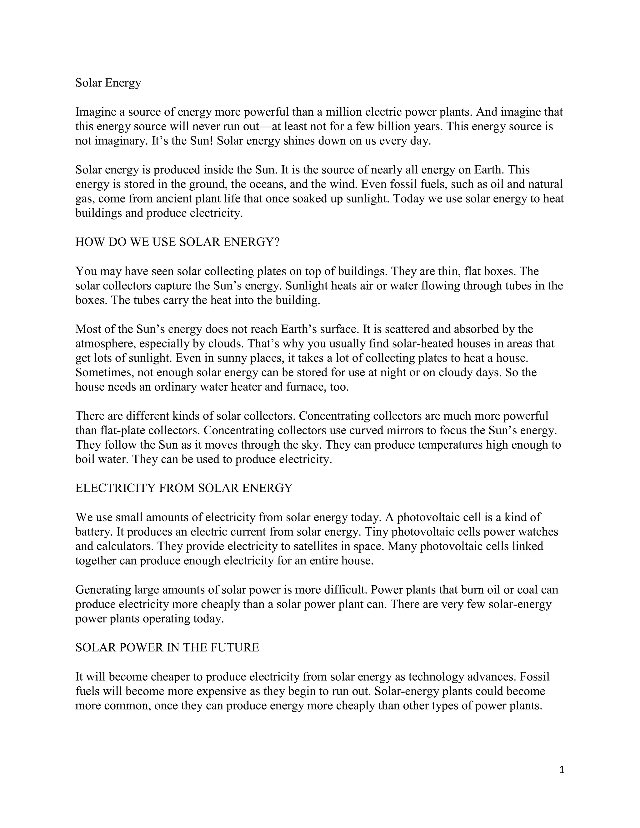 Solar energy | PDF
