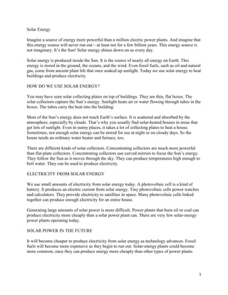 Solar energy | DOCX