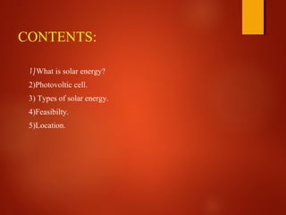 Solar energy | PPT | Physics | Science