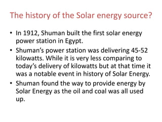 Solar energy | PPTX