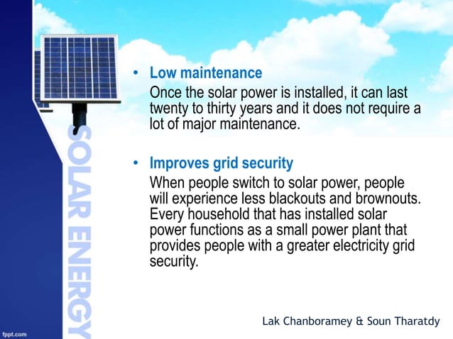 Solar Energy__Instructed by Prof. Chea Leng | PPT