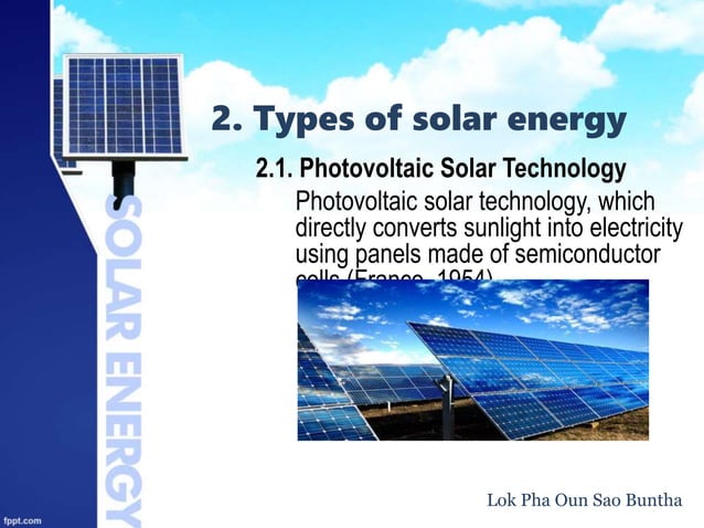 Solar Energy__Instructed by Prof. Chea Leng | PPT