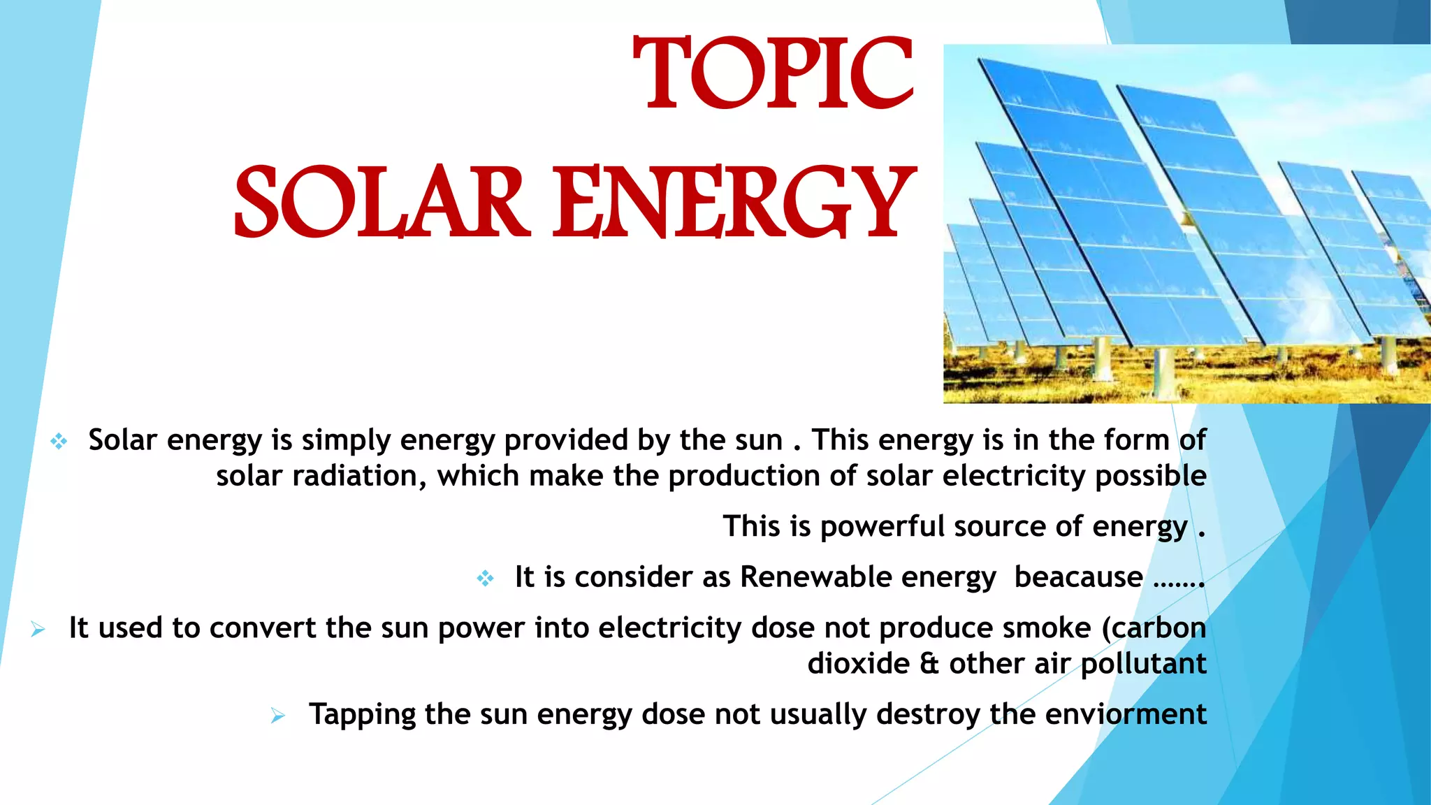 Solar energy | PPT