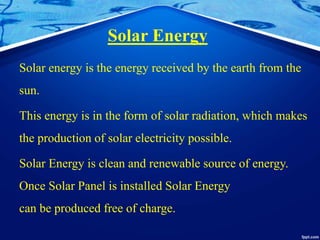 Solar energy | PPT