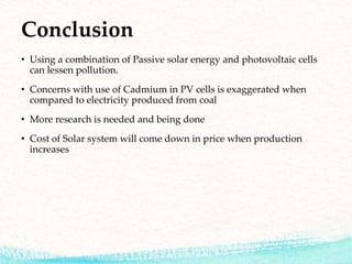 Solar energy | PPTX | Power and Energy Industry | Industries