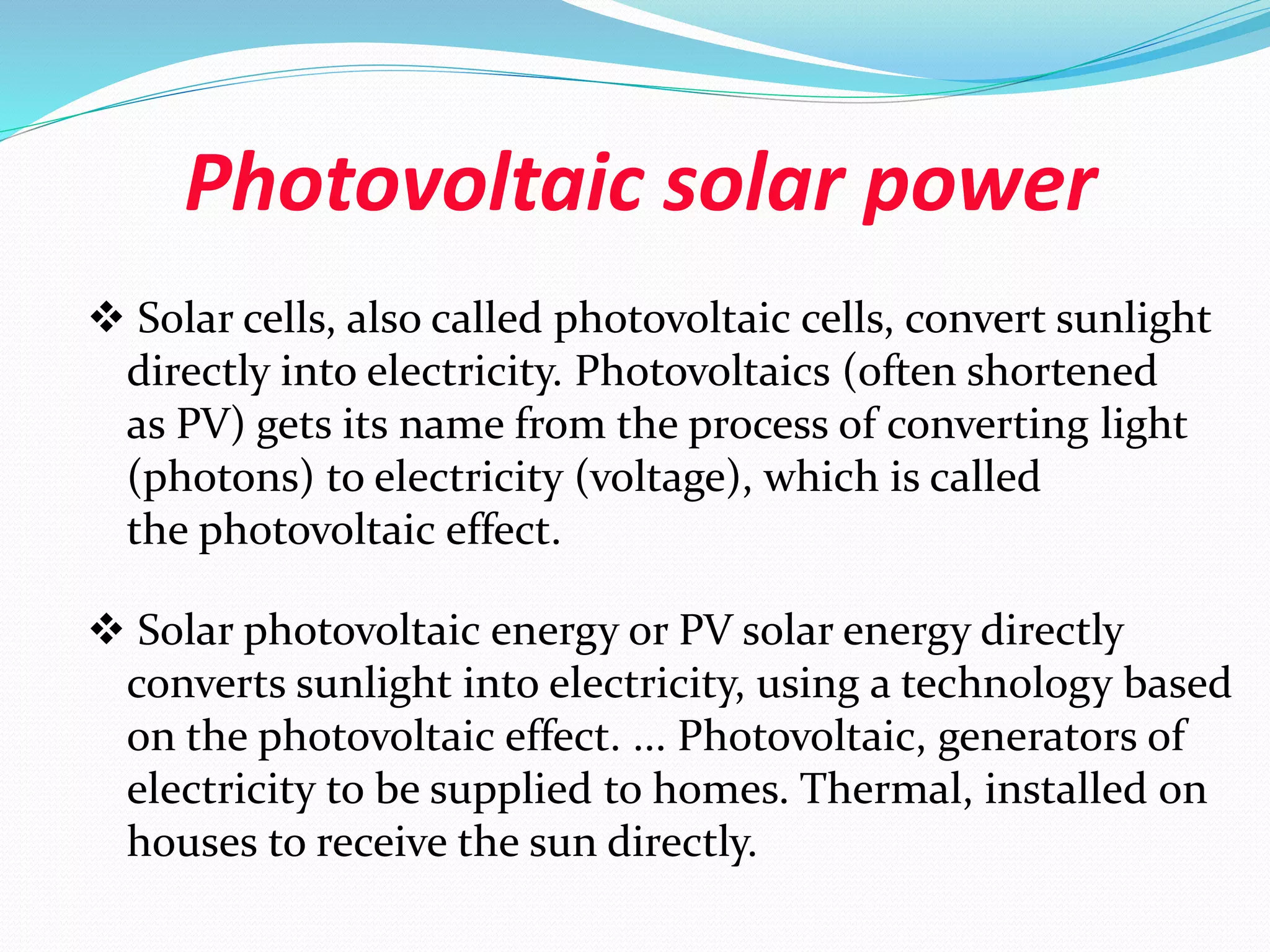 Solar energy and types of solar energy | PPTX