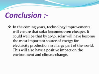 Solar energy and types of solar energy | PPTX