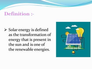 Solar energy and types of solar energy | PPTX