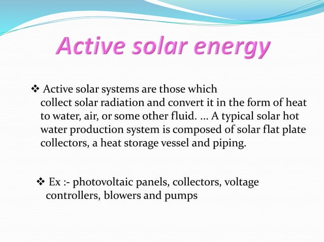 Solar energy and types of solar energy | PPTX