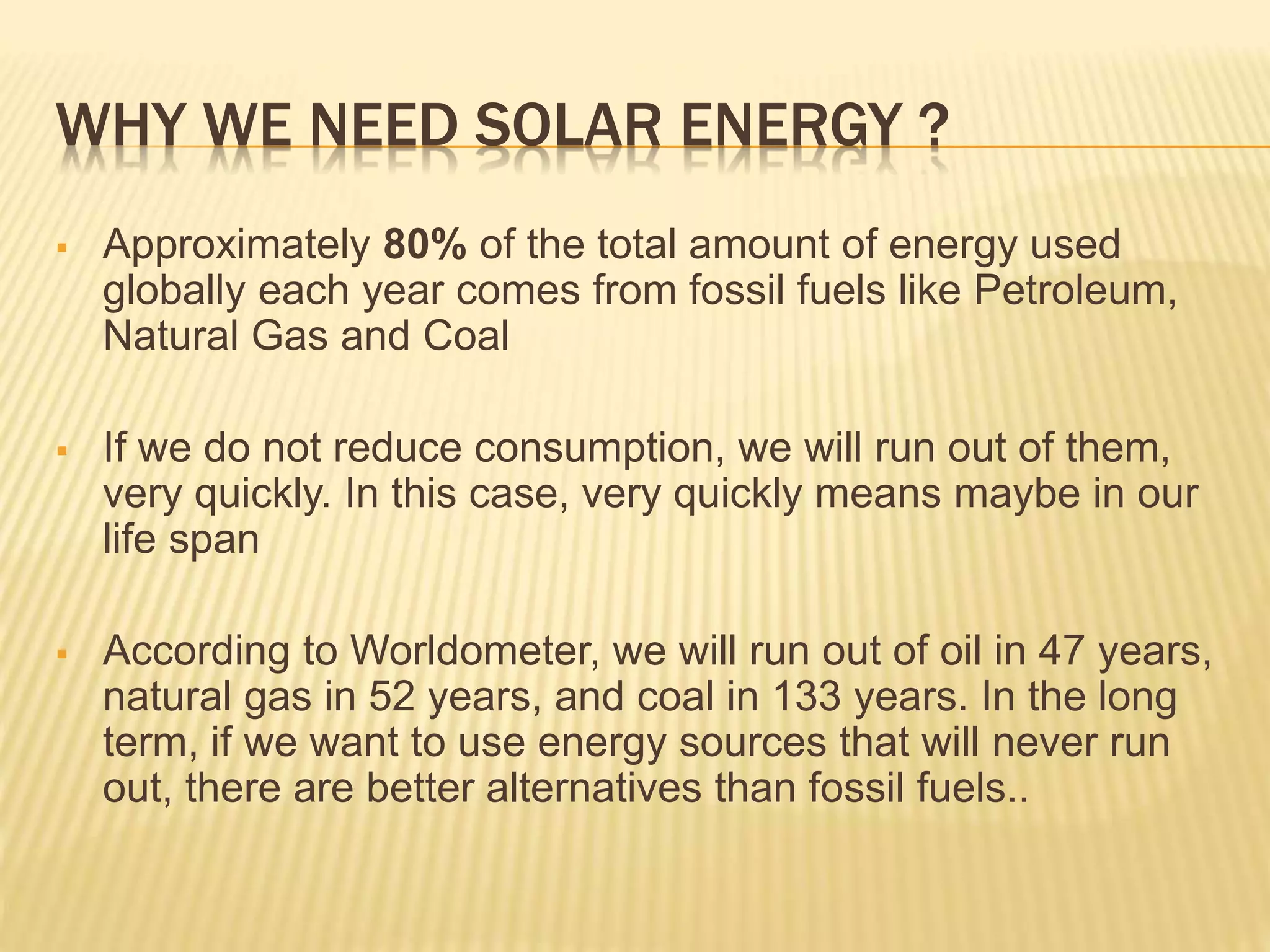 Solar Energy presentation ppt | PPTX