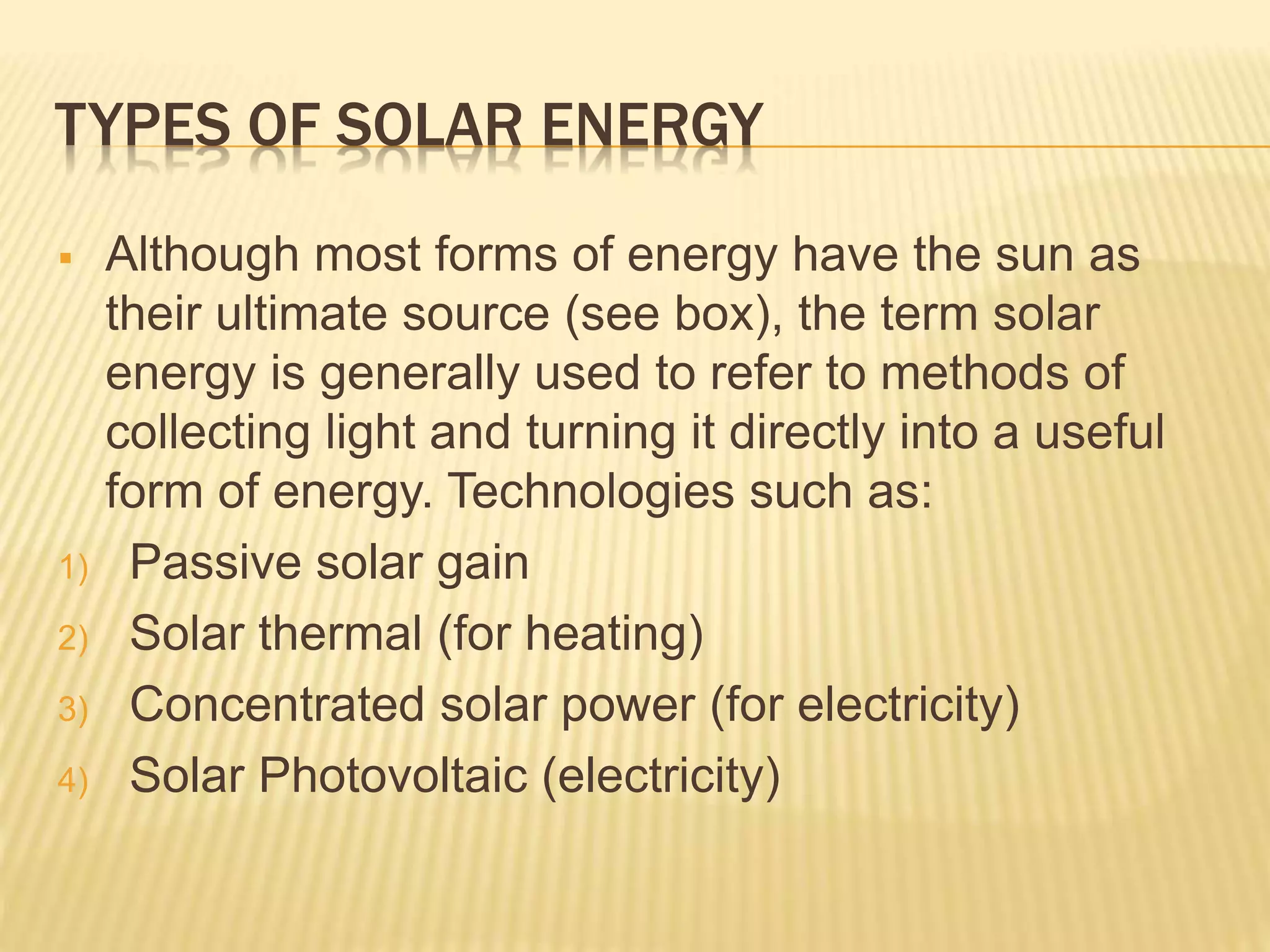 Solar Energy presentation ppt | PPTX