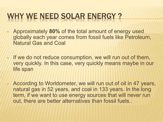 Solar Energy presentation ppt | PPTX