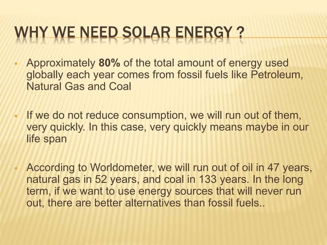 Solar Energy presentation ppt | PPTX | Power and Energy Industry ...