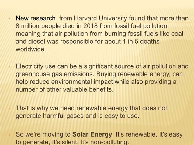 Solar Energy presentation ppt | PPTX | Power and Energy Industry ...