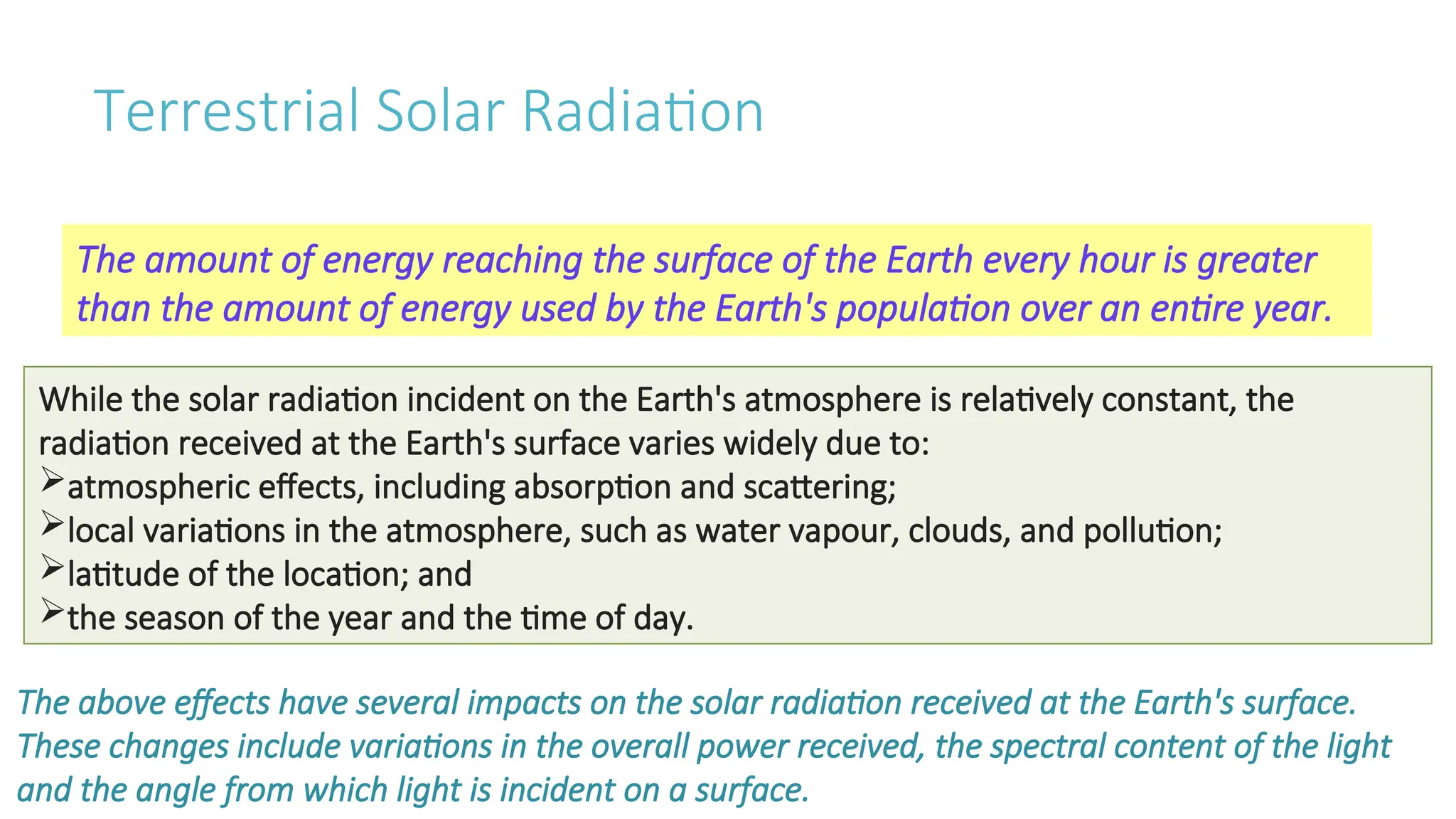 SOLAR ENERGY bsc notes class good quality depth | PPT