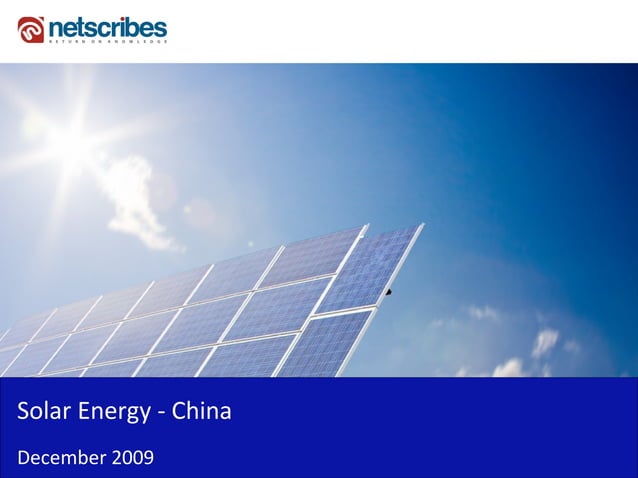 Solar Energy - China - Sample | PDF | Power and Energy Industry ...