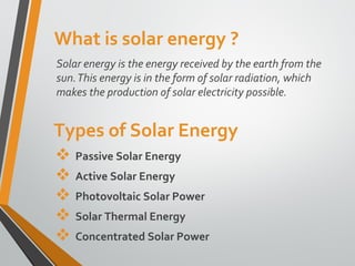Solar Energy class 6 7 Above | PPT