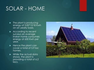Solar energy two case studies | PPTX