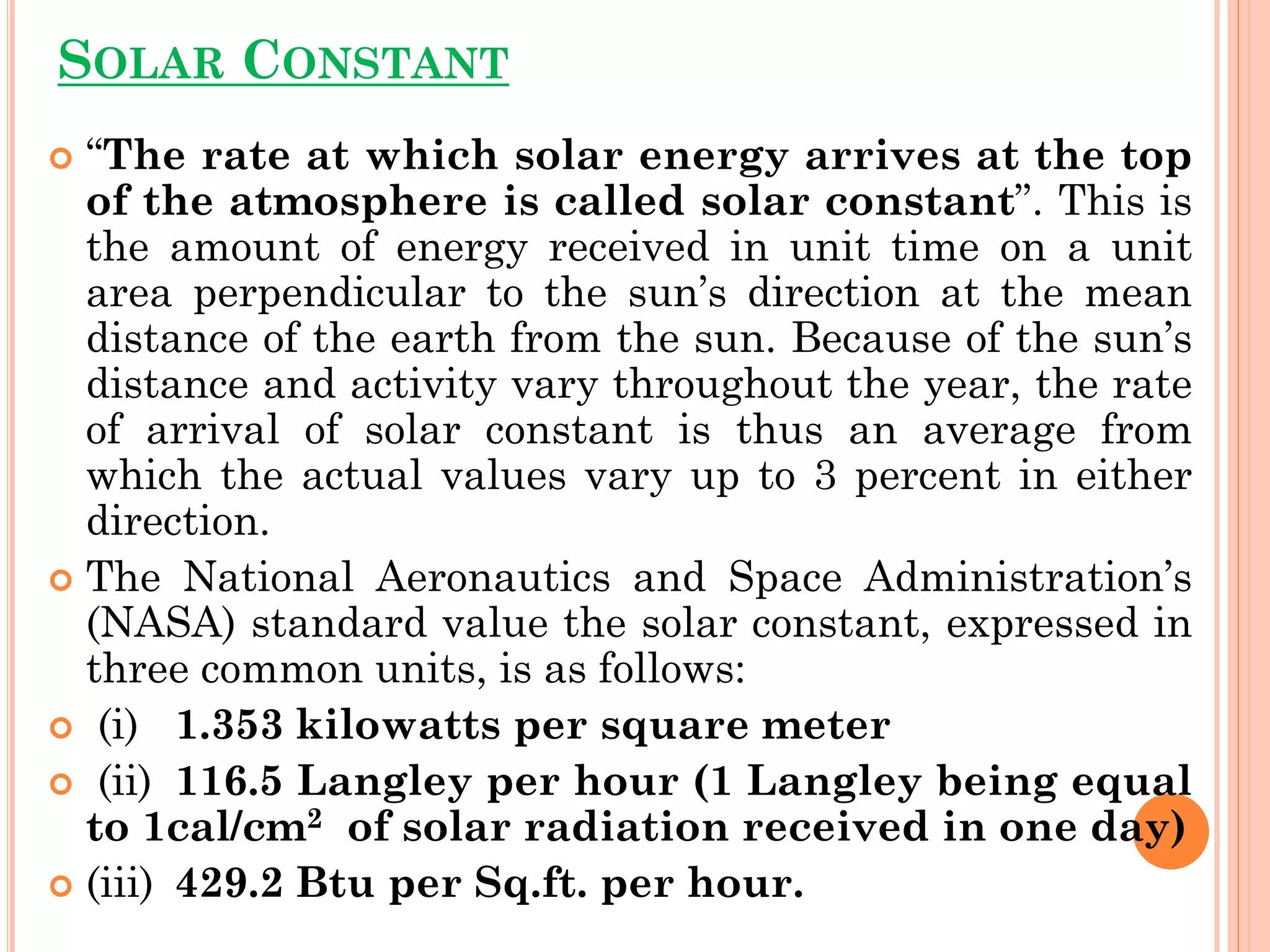 Solar energy, collection and applications | PDF