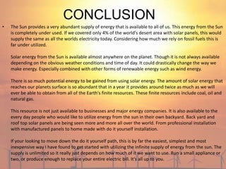 Project on Solar Energy | PPTX